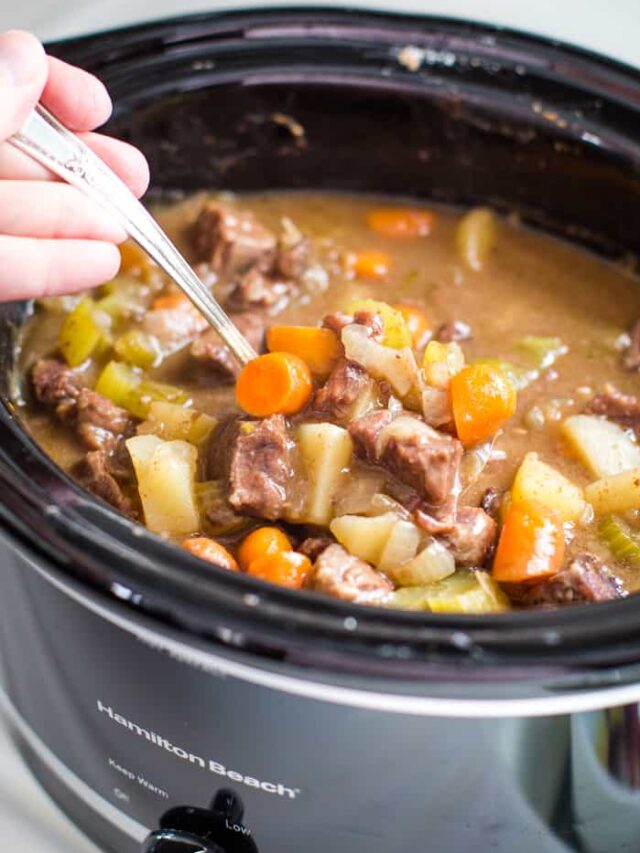 Slow Cooker Beef Stew - Cleverly Simple